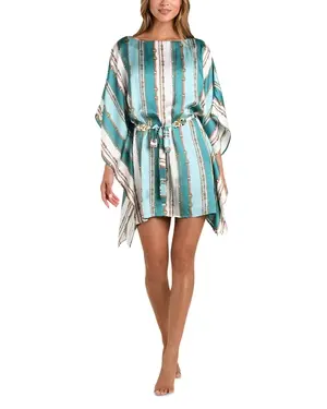 L'Agence Alia Belted Tunic Swim Cover-up
