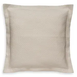 DEA LUXURY LINENS Villa Seta Cotton-silk Matelasse Euro Sham - Ivory