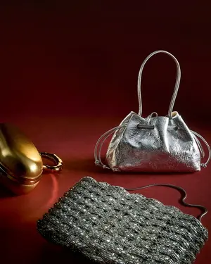 Simkhai Morgan Woven Beaded Clutch