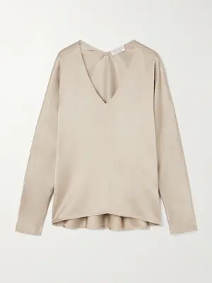 Brunello Cucinelli Cut Out Blouses