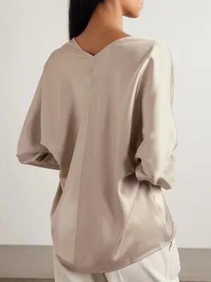 Brunello Cucinelli Silk-satin Blouse