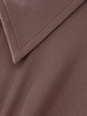Brunello Cucinelli Gathered Silk-blend Satin Shirt