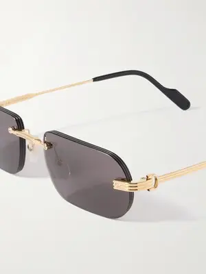 Cartier Première De Rimless Sunglasses - Gold