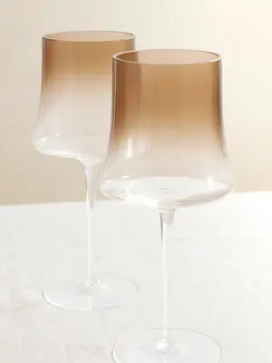 Brunello Cucinelli Set Of Two Murano Wine Glasses