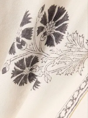 Alix Of Bohemia Artemis Java Ruched Floral-print Wool-twill Shirt