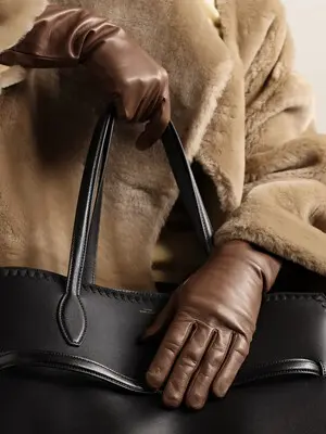 AGNELLE Celia Leather Gloves