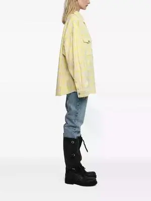 MAINLESS Flap Pocket Button-up Shirt - Yellow