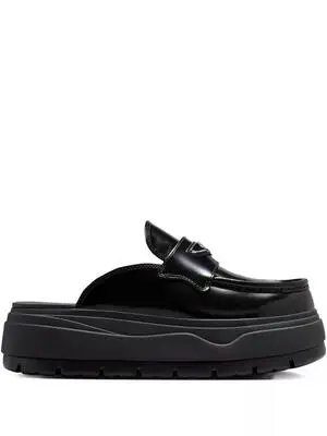 JORDAN Platform Loafer Mules - Black