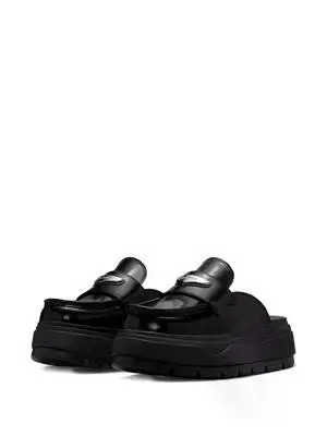 JORDAN Platform Loafer Mules - Black