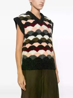 Alanui Chevron Knitted Vest