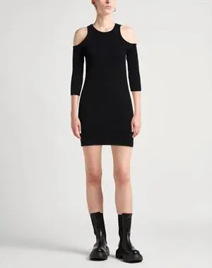 KONTATTO Ribbed-knit Mini Dress - Black