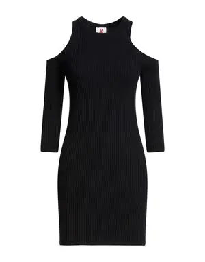 KONTATTO Ribbed-knit Mini Dress - Black