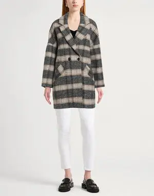 Ba&sh Tartan Flannel Double-breasted Coat