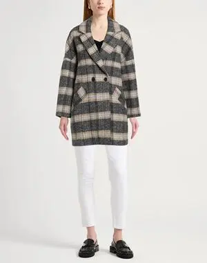Ba&sh Tartan Flannel Double-breasted Coat