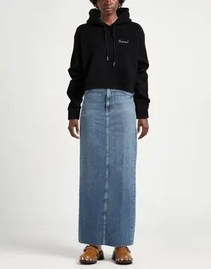 Dsquared2 Cropped Cotton Hoodie With Crystal Embellishments - Black