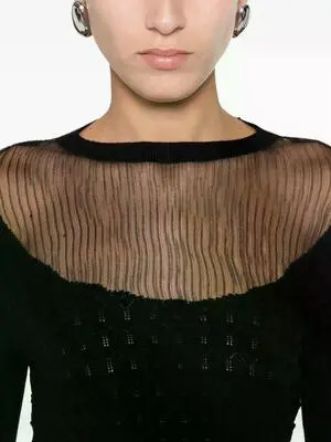 TWINSET Sheer-panel Knit Top