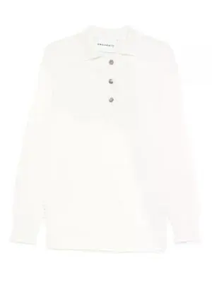 AMARANTO Half-buttoned Sweater - Neutrals
