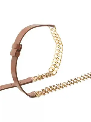 Pinko Leather Chain-link Belt