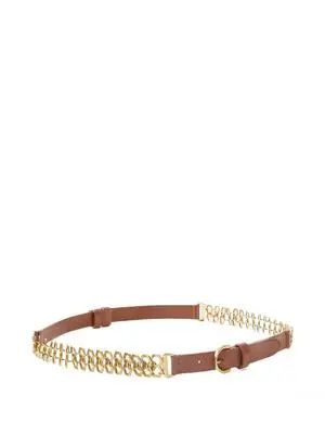 Pinko Leather Chain-link Belt