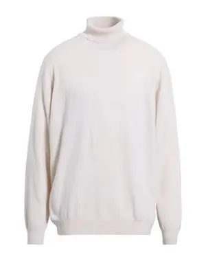 GRAN SASSO Turtleneck Virgin Wool Viscose Knit - Cream