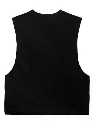 MAINLESS Sleeveless Distressed T-shirt