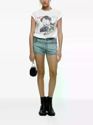 MAINLESS Denim Mini Shorts