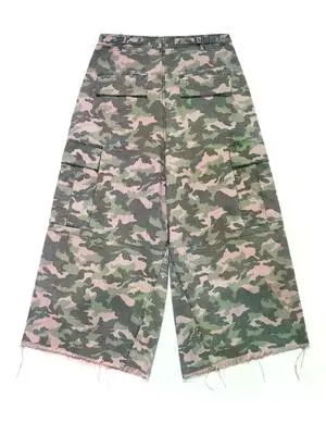 MAINLESS Camouflage Wide-leg Trousers - Pink