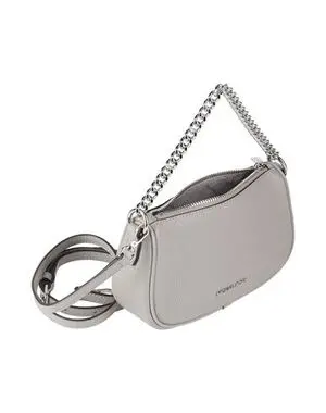Michael Kors Pebbled Leather Handbag With Detachable Shoulder Strap - Grey
