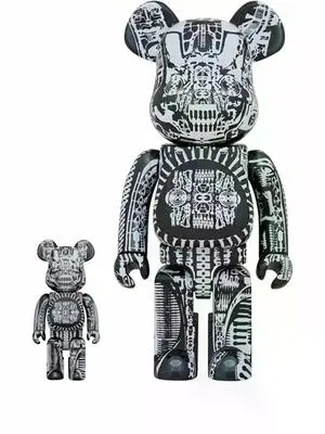MEDICOM TOY X H.r. Giger Be@rbrick 100% And 400% Figure Set - Black
