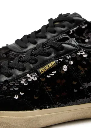GOLDEN GOOSE Soul Star Sequin-embellished Leather Sneakers
