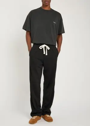 COLE BUXTON Logo-print Cotton T-shirt - Black