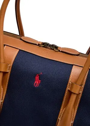 Polo Ralph Lauren Logo-embroidered Canvas Tote Bag - Navy