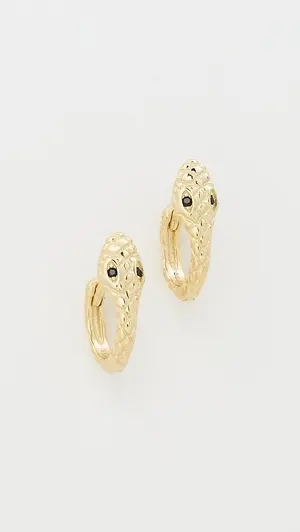 Shashi Serpent Huggie Earrings