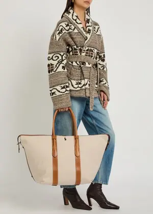 Polo Ralph Lauren Logo-embroidered Canvas Tote Bag - Natural