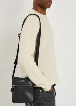 Polo Ralph Lauren Logo Pebbled Leather Cross-body Bag