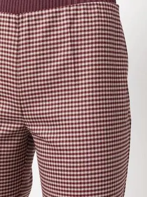 PAROSH Houndstooth Flared Trousers