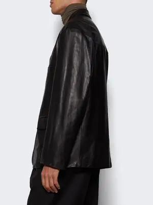 LEMAIRE Leather Single-breasted Jacket