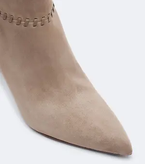 Veronica Beard Lisa Suede Ankle Boots - Beige