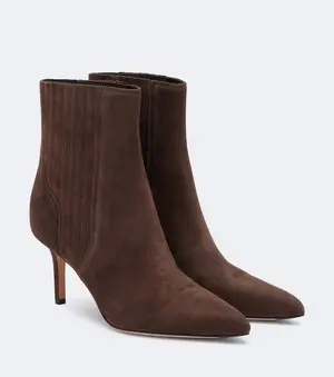 Veronica Beard Lisa Suede Ankle Boots - Brown