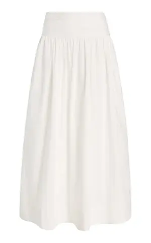 Posse Rue Cotton Maxi Skirt - Ivory