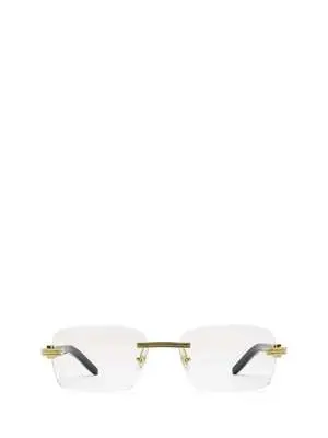 CARTIER Rectangular Eyeglasses - Gold & White