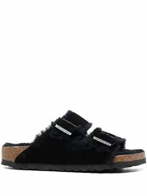 BIRKENSTOCK Arizona Shearling Suede Leather Shoes