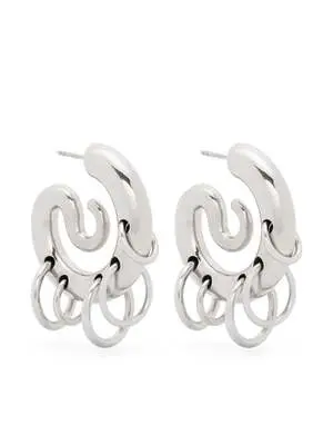 PANCONESI Pierced Serpent Hoop Earrings - Grey