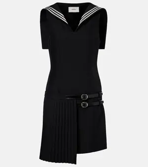Coperni Belted Pleated Mini Dress