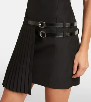 Coperni Belted Pleated Mini Dress