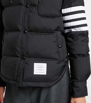 Thom Browne 4-bar Hooded Quilted Down Jacket