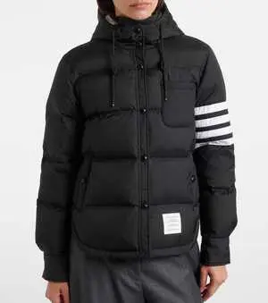 Thom Browne 4-bar Hooded Quilted Down Jacket