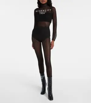 Givenchy Mesh Turtleneck Bodysuit