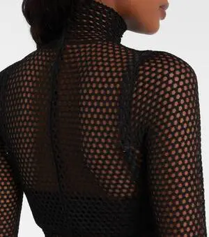 Givenchy Mesh Turtleneck Bodysuit