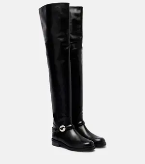 Coperni Logo Leather Over-the-knee Boots